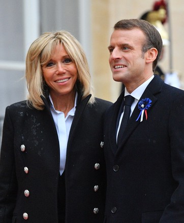 French President Emmanuel Macron His Wife Editorial Stock Photo - Stock ...