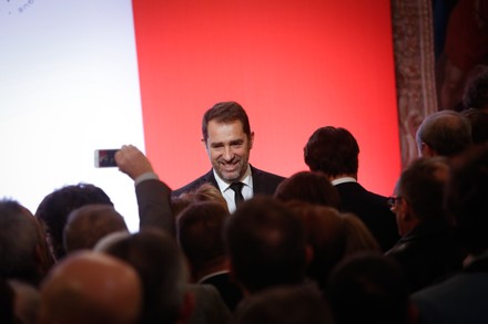 French President Emmanuel Macron Delivers Speech Editorial Stock Photo ...