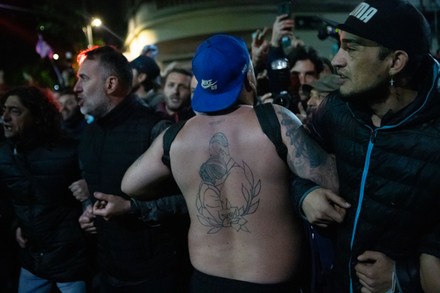 Man Tattoo Depicting Former President Juan Editorial Stock Photo ...