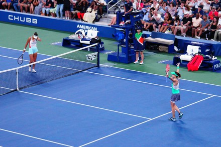 Alize Cornet Celebrates Victory Her First Editorial Stock Photo - Stock ...