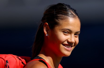Emma Raducanu Gbr Smiles During Practice Editorial Stock Photo - Stock ...