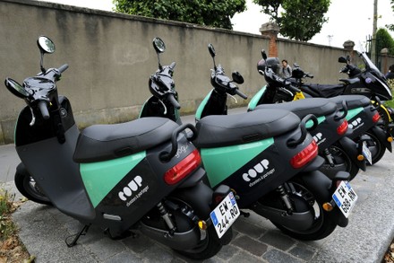 Coup Electric Scooterssharing Service Gogoro Seen Editorial Stock Photo ...