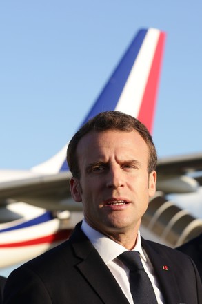 French President Emmanuel Macron Arrives On Editorial Stock Photo ...