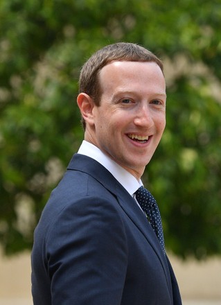 Facebooks Ceo Mark Zuckerberg Leaves Elysee Editorial Stock Photo ...