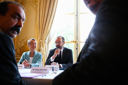 Prime Minister Edouard Philippe During Meeting Editorial Stock Photo ...