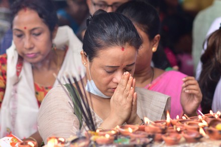 Devotee Offers Prayers Temple On Occasion Editorial Stock Photo - Stock ...