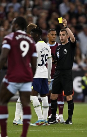 Peter Bankes Referee Shows Yellow Card Editorial Stock Photo - Stock ...