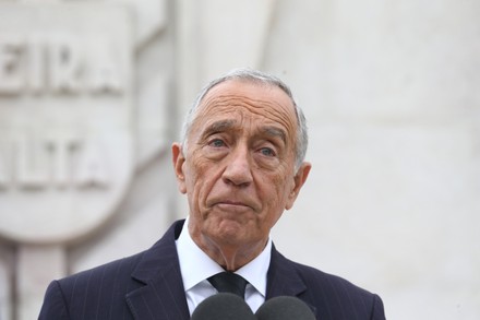 French President Emmanuel Macron Portuguese President Editorial Stock ...