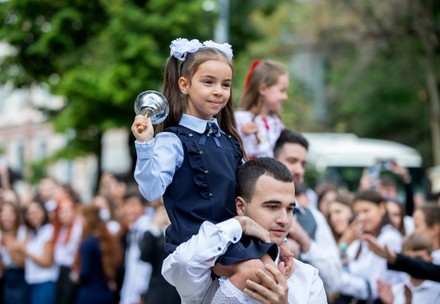 First Grade Students Ring Their Bells Editorial Stock Photo - Stock ...