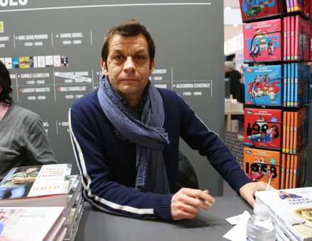 Laurent Mariotte at Paris Book Fair, France - 18 Mar 2018 Stock ...