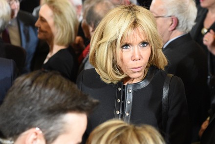 Brigitte Macron During Ceremony French Institute Editorial Stock Photo ...