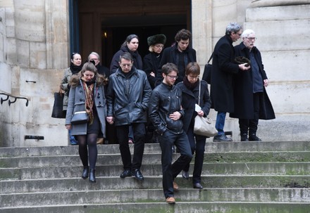 Funeral Of Genevieve Fontanel - Paris, France - 23 Mar 2018 Stock ...