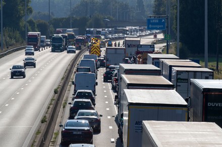 Illustration Picture Shows Traffic Congestion Lots Editorial Stock ...