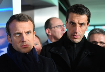 Frances President Emmanuel Macron Flanked By Editorial Stock Photo ...