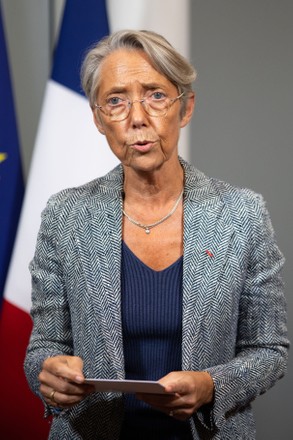 French Prime Minister Elisabeth Borne Gives Editorial Stock Photo ...