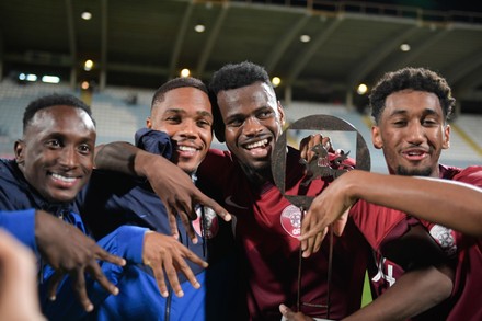 Qatar National Soccer Team Players Celebrate Editorial Stock Photo ...