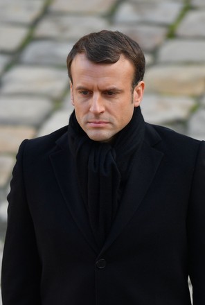 French President Emmanuel Macron During National Editorial Stock Photo ...