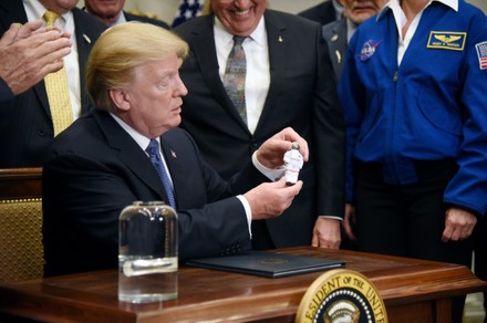 Us President Donald Trump Holds Astronaut Editorial Stock Photo - Stock ...