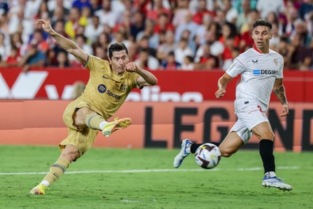 Robert Lewandowski Fc Barcelona Action During Editorial Stock Photo ...