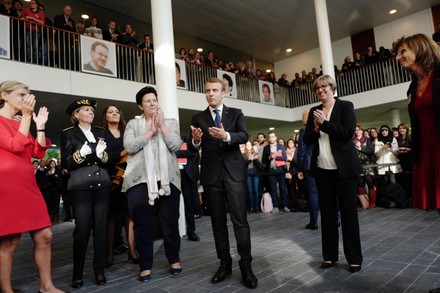 President Emmanuel Macron During Inauguration Institute Editorial Stock ...