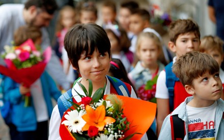 Romanian First Grade School Children Listen Editorial Stock Photo ...
