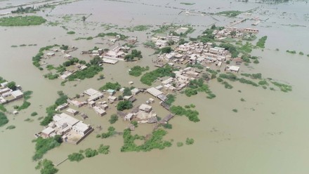 Aerial View Flooded Areas Jamshoro District Editorial Stock Photo ...