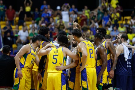 Brazilian Players Celebrate Their Victory Against Editorial Stock Photo ...