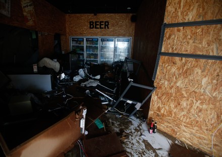 Damage Inside Bar Caused By Typhoon Editorial Stock Photo - Stock Image ...