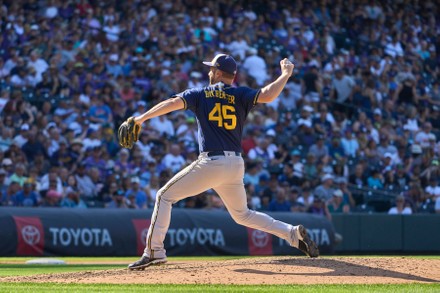 Milwaukee Pitcher Brad Boxberger 45 Throws Editorial Stock Photo ...