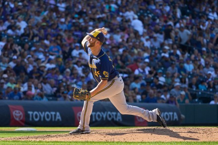 Milwaukee Pitcher Brad Boxberger 45 Throws Editorial Stock Photo ...