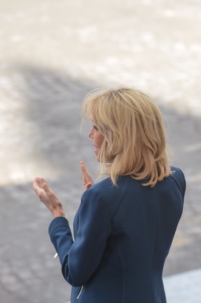 French First Lady Brigitte Macron Attends Editorial Stock Photo - Stock ...