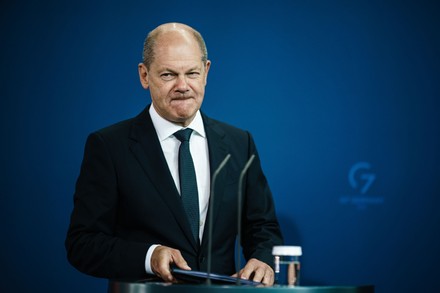 German Chancellor Olaf Scholz Arrives Reception Editorial Stock Photo ...