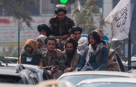 Victorious Taliban Fighters Patrol Streets Kabul Editorial Stock Photo ...
