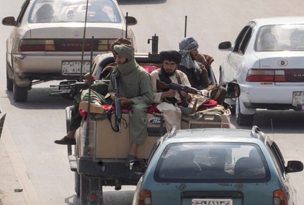 Victorious Taliban Fighters Patrol Streets Kabul Editorial Stock Photo ...
