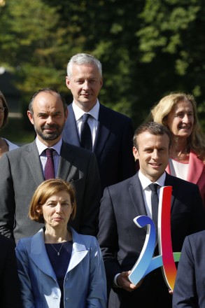 French President Emmanuel Macron C Poses Editorial Stock Photo - Stock ...