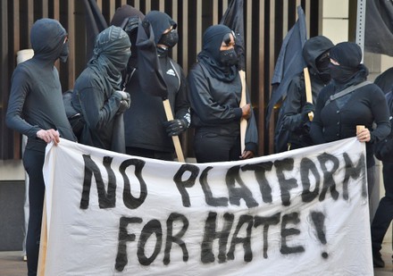 Members Antifascist Action Protest Conference Sponsored Editorial Stock ...
