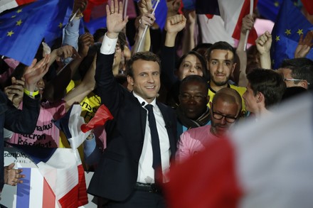 Emmanuel Macron Campaign Rally - Paris, France - 01 May 2017 Stock ...