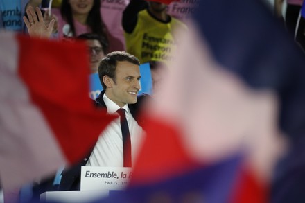 Emmanuel Macron Campaign Rally - Paris, France - 01 May 2017 Stock ...