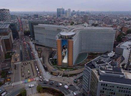 Aerial View European District Brussels European Editorial Stock Photo ...