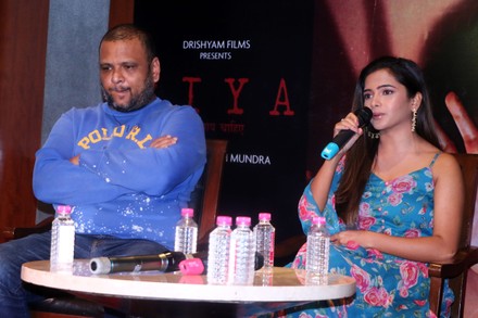 Bollywood Actress Pooja Pandey Speaks During Editorial Stock Photo ...