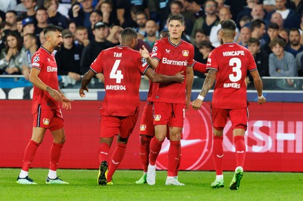 Leverkusens Patrik Schick Celebrates After Scoring Editorial Stock ...