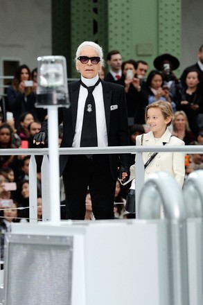 File Photo Karl Lagerfeld Hudson Kroenig Editorial Stock Photo - Stock ...