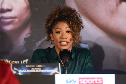 Alycia Baumgardner During Press Conference Canary Editorial Stock Photo ...