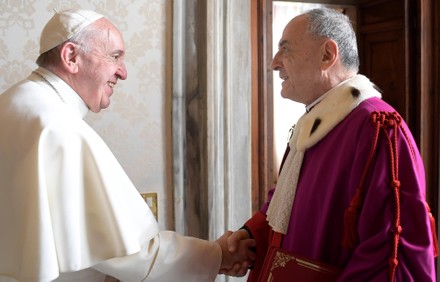 Pope Francis Meets Judges Roman Rota Editorial Stock Photo - Stock ...