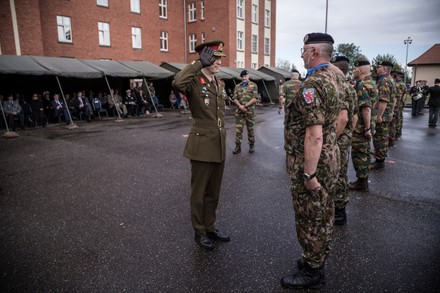 Badge Eurocorps On Shoulder Soldier During Editorial Stock Photo ...