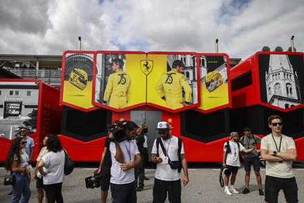 Scuderia Ferrari Garage During Formula 1 Editorial Stock Photo - Stock ...