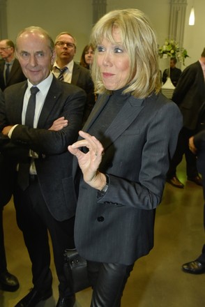 Brigitte Trogneux Wife Emmanuel Macron Former - Foto de stock de ...