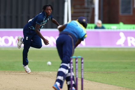 Jamal Richards Bowls Ranuda Somarathne During Editorial Stock Photo ...