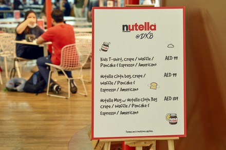 Nutella Shop Menu Price List Dubai - Foto de stock de contenido ...