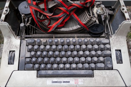 Old Writing Machineold Typewriter Editorial Stock Photo - Stock Image ...